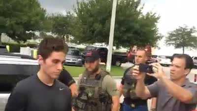 First video of Austin Harrouff arriving at jail