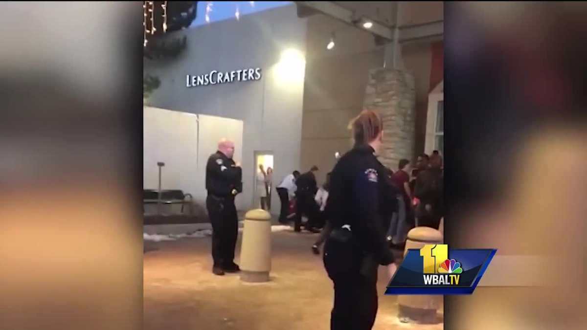 Video: Mall disturbances disrupt shopping