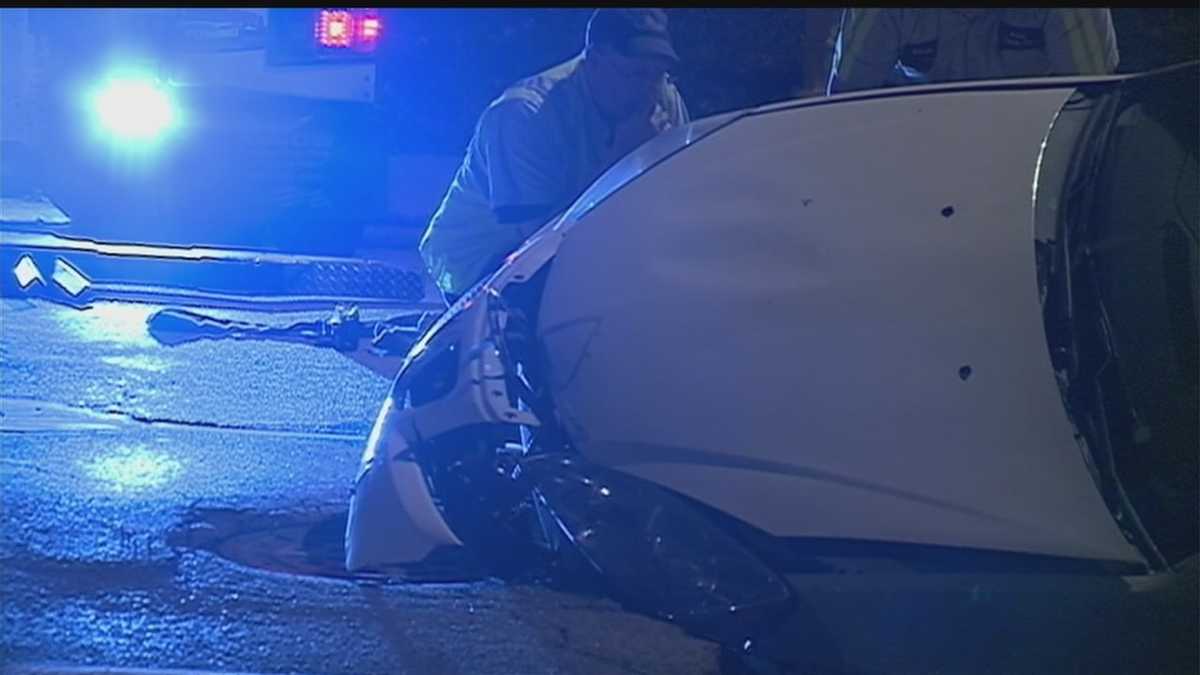 Sinkhole swallows car early Sunday