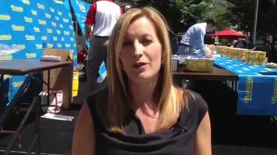 Shannon Perrine previews hot dog eating contest