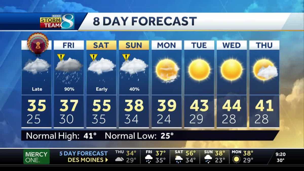 Rain, ice chances for holiday travel