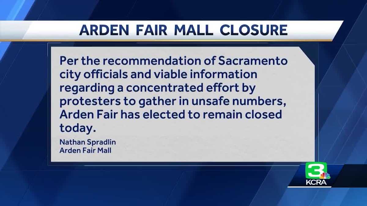 Arden Fair Mall to reopen Monday