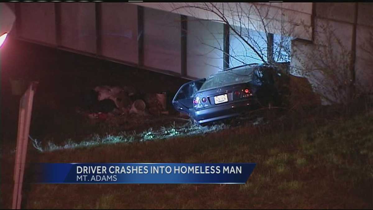 Police: Car ran off road, hit sleeping homeless man