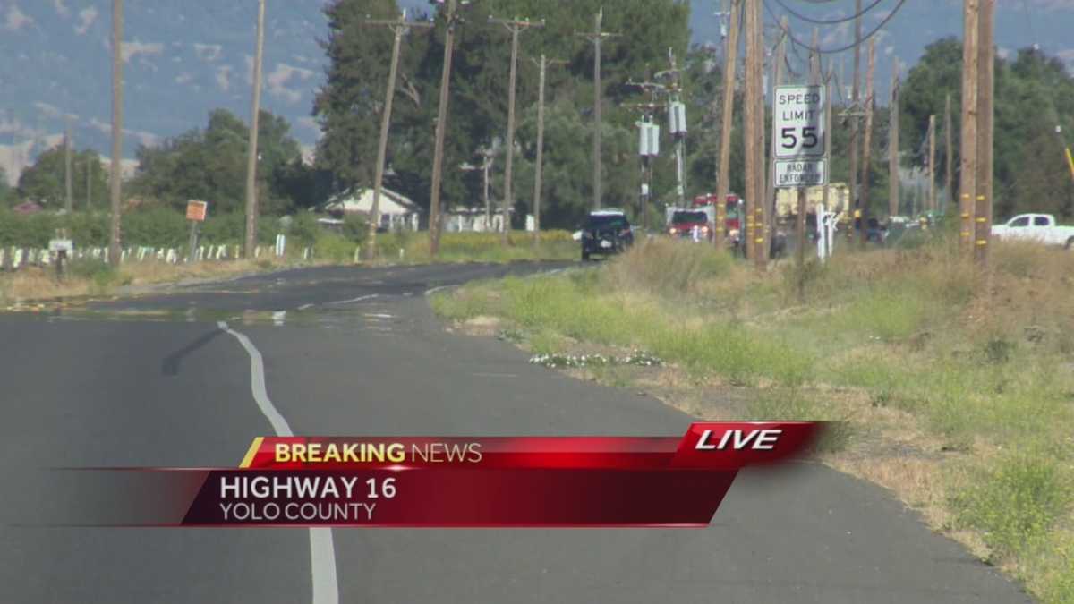 1 person killed in big rig crash on Hwy. 16 in Yolo County
