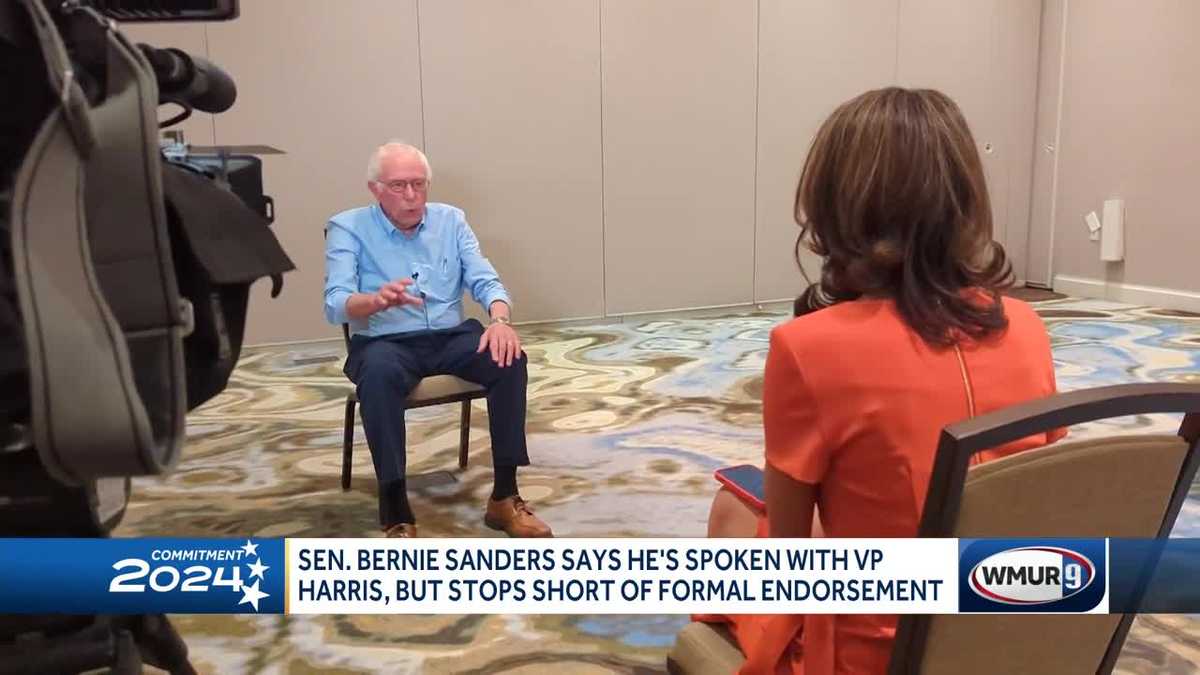 Sanders shared he's now spoken to VP Harris, but stops short of a ...