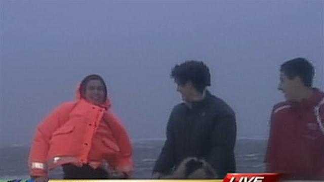 Susan Wornick with Revere Windsurfers in Hurricane Sandy