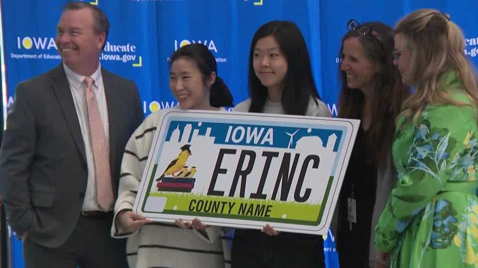 Iowa license plate design challenge won by Ames High sophomore