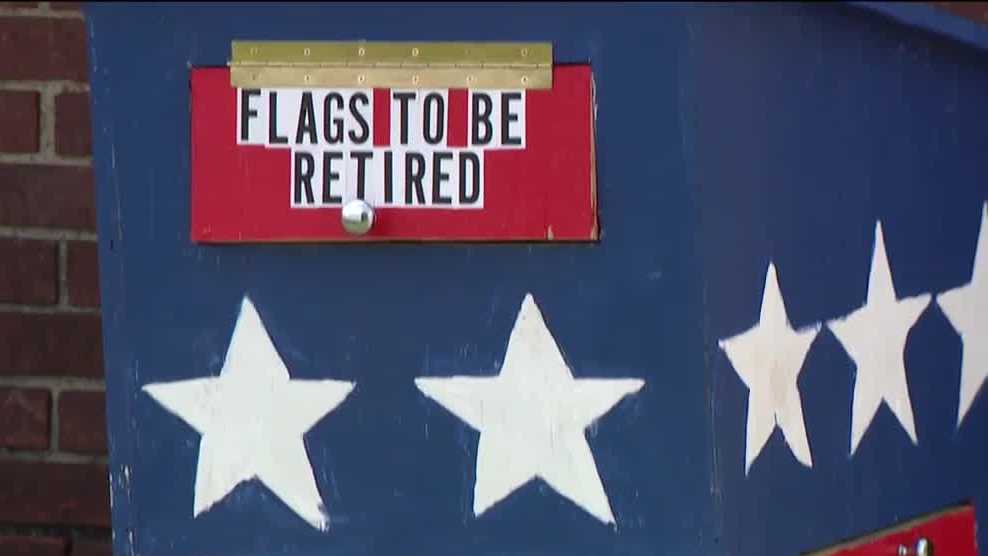 Munhall scouts help neighbors properly retire American flags