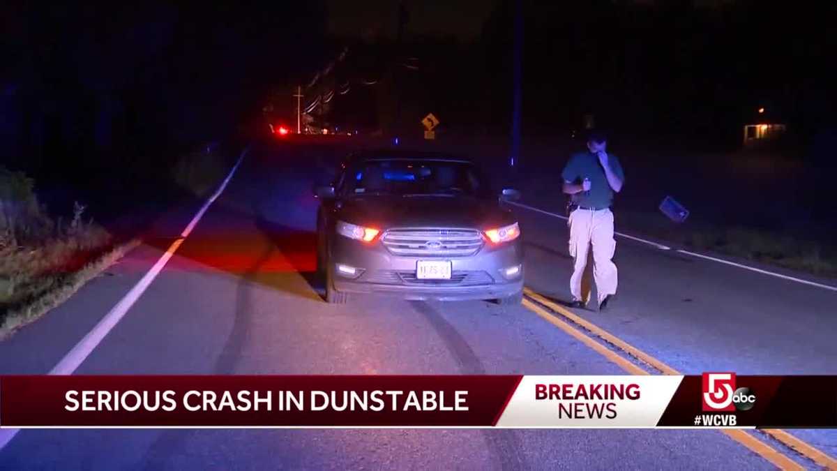 Man injured in serious crash in Dunstable