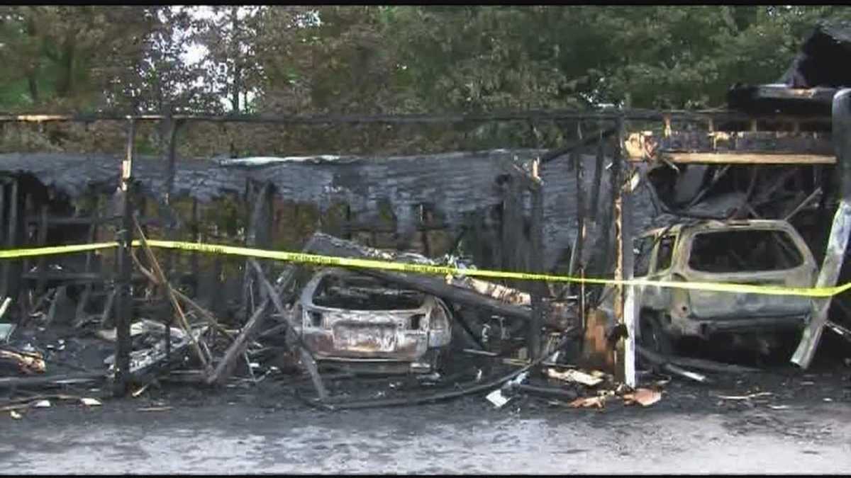Condo fire destroys garage