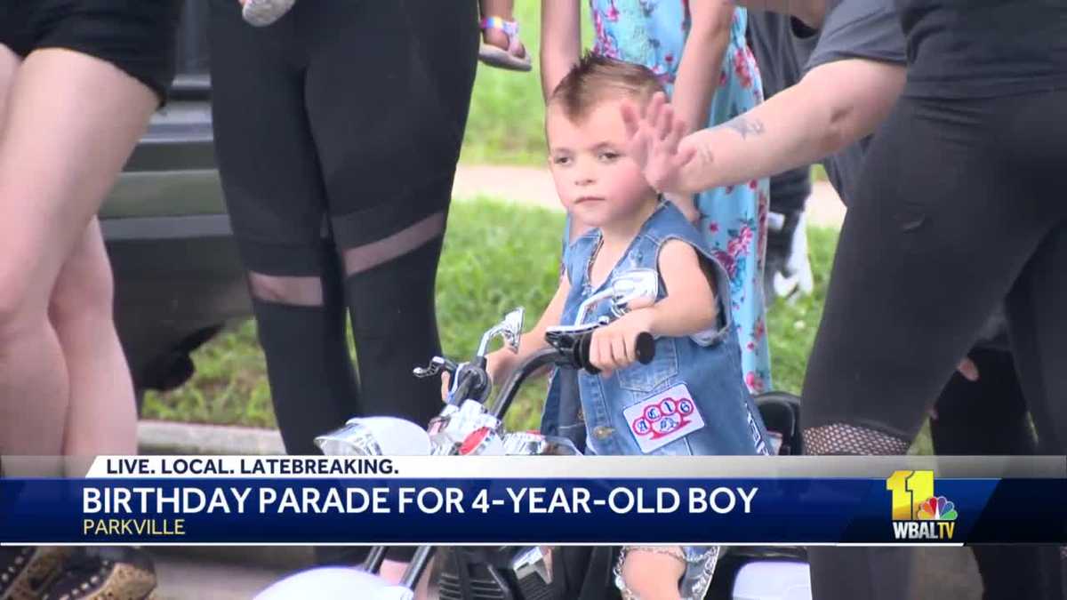 Big parade celebrates 4-year-old Parkville boy's birthday