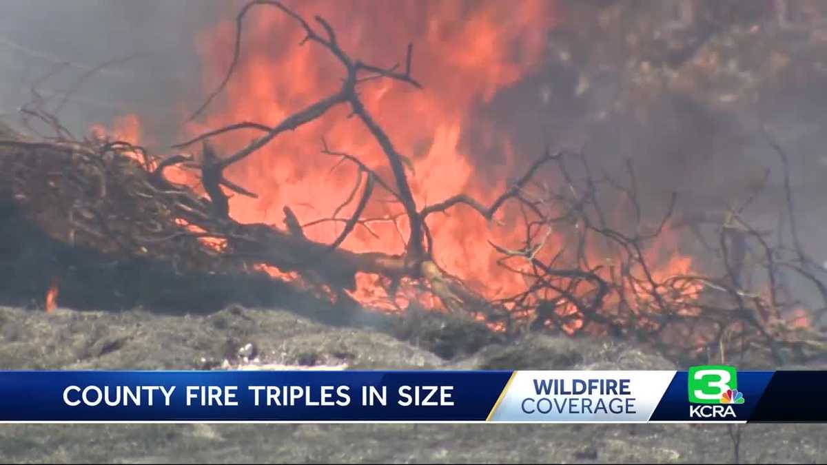 Yolo County fire continues to burn out of control