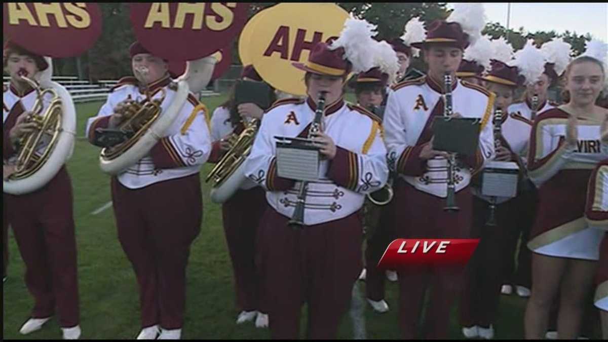 The Alvirne Marching Band ready for FNF