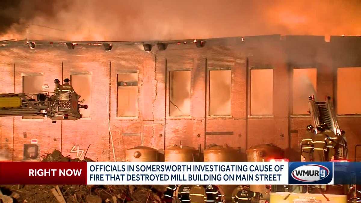 Officials investigate cause of Somersworth mill building fire