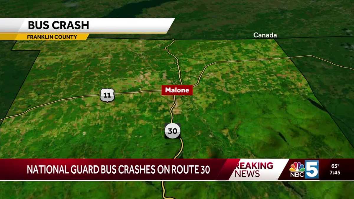 Crews respond to crash involving National Guard vehicle in Malone