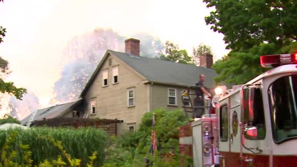 Deerfield fire sparked by lightning, according to officials