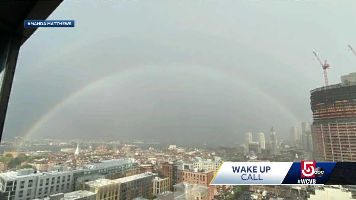 Wake up call: Rainbows over Boston