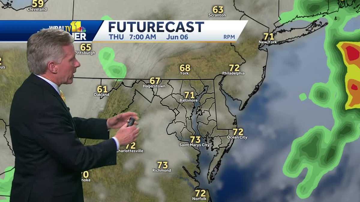 Isolated showers move across region for Thursday