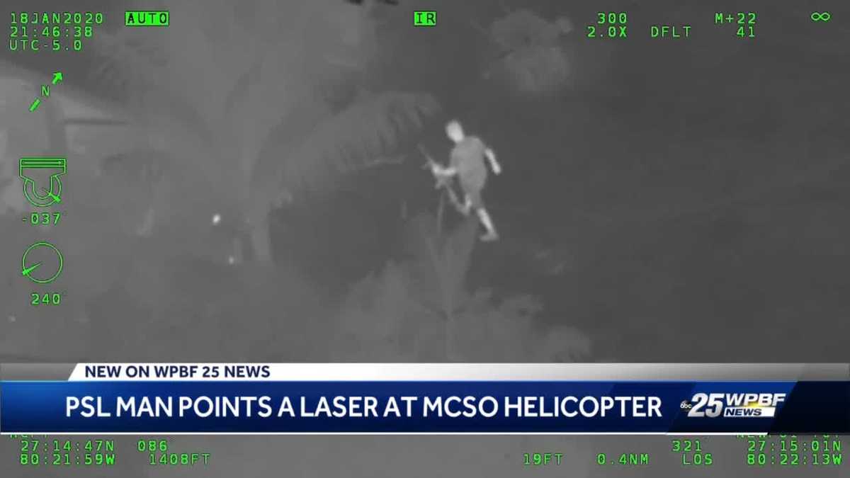 Police: PSL man arrested after pointing laser at MCSO helicopter