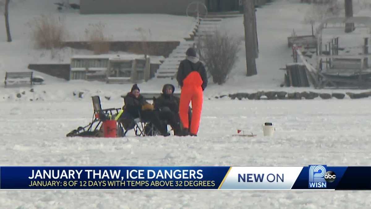 Mild winter temperatures lead to unsafe ice
