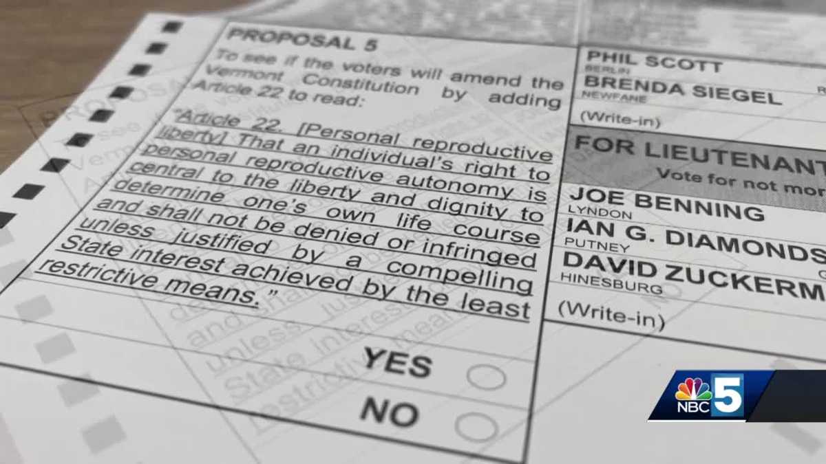 Vermont Constitution formally amended to include reproductive liberty ...