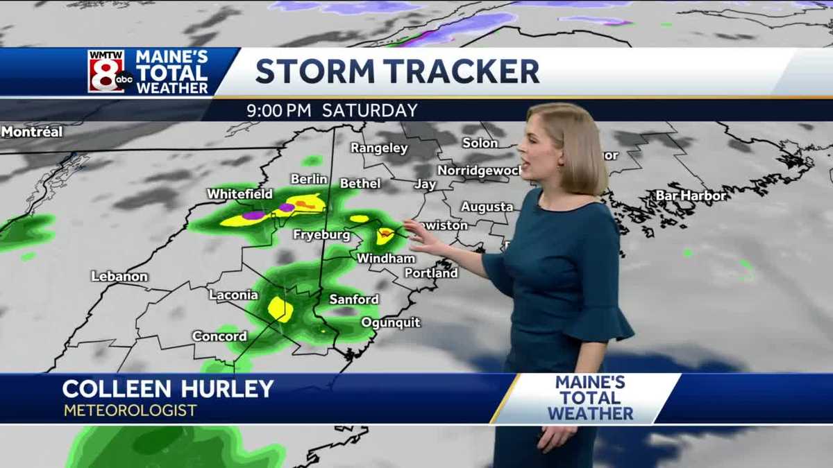 Thunderstorms possible late evening, sunny but cold Sunday