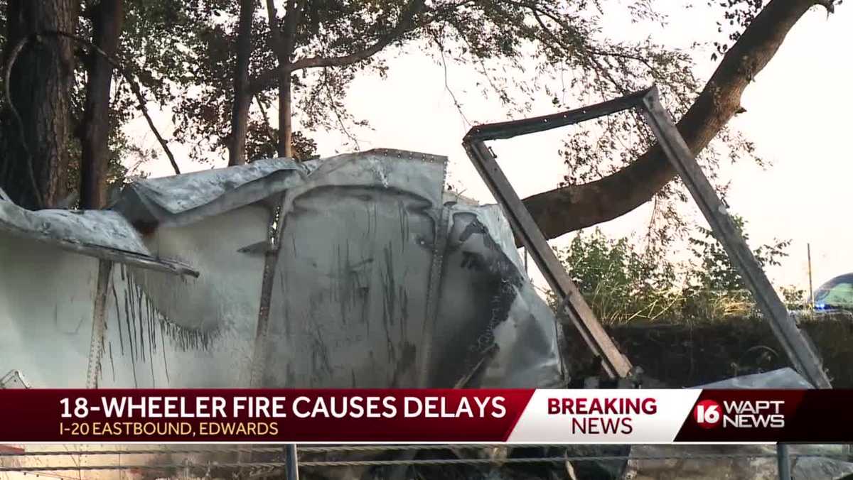 18-wheeler fire causes delay on I-20