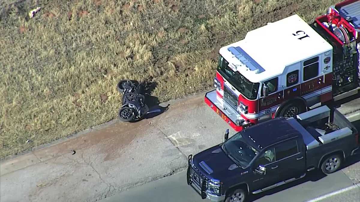 Crews respond to motorcycle crash along I-35 in OKC metro