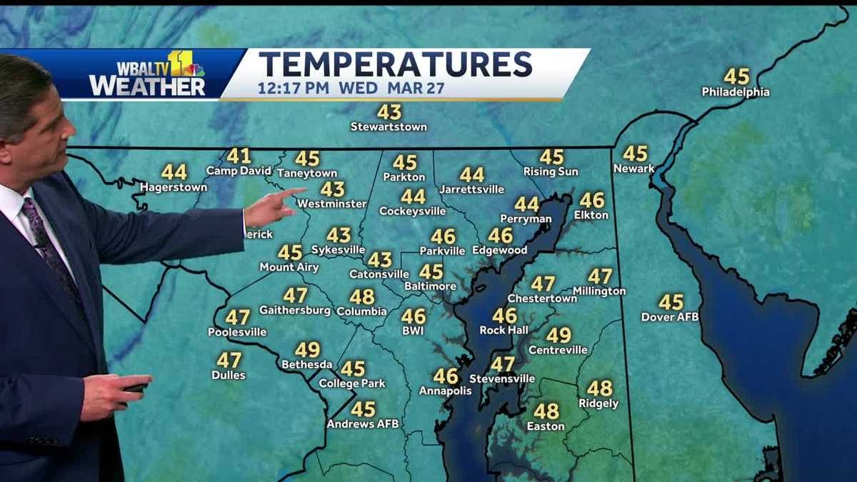 Another chilly afternoon Wednesday