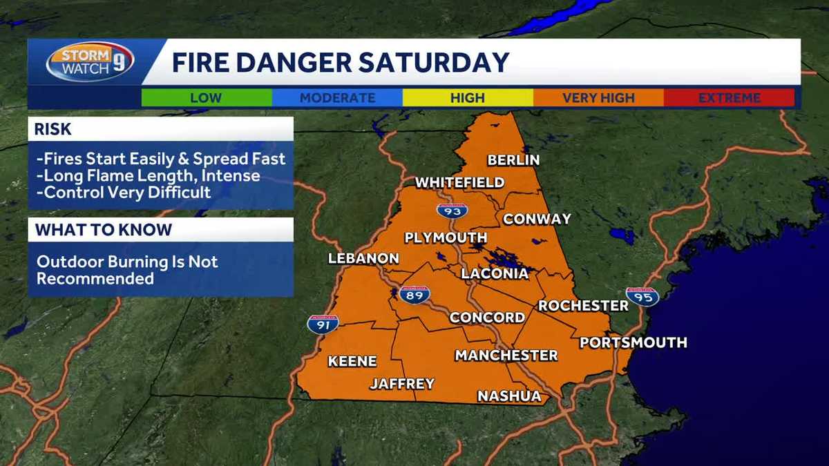 NH forecast video: Dry, sunny weekend ahead; fire danger high
