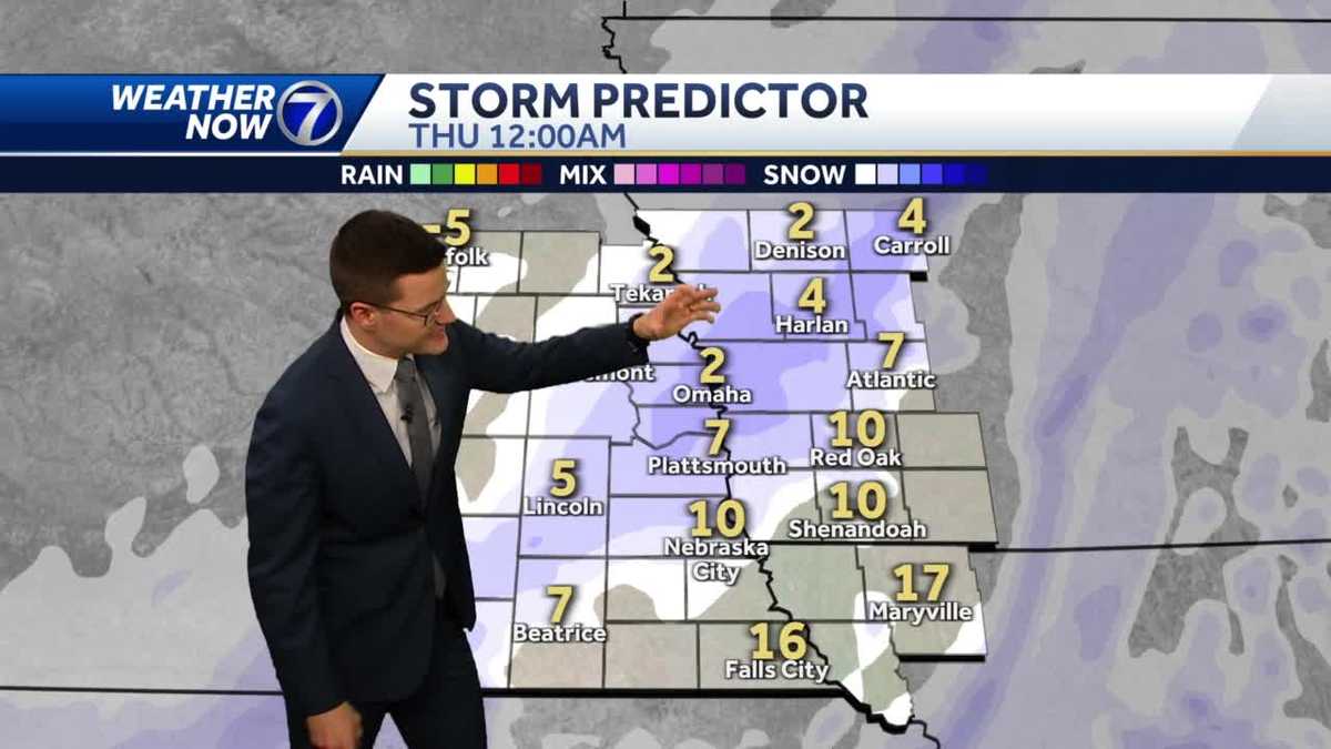 Omaha afternoon weather forecast for Wednesday, December 21