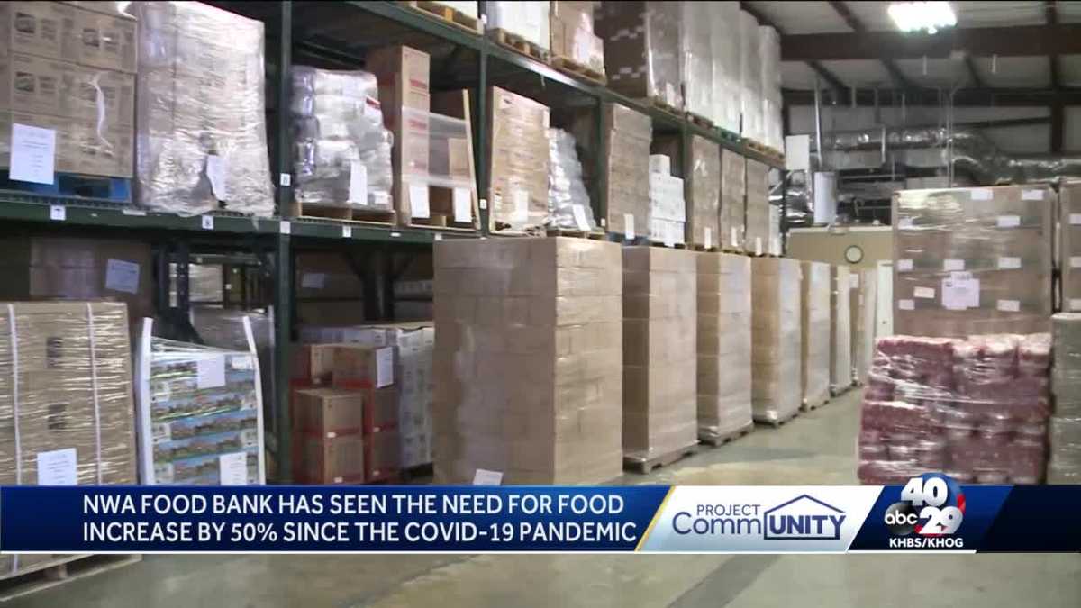 Volunteers talk about work with NWA Food Bank