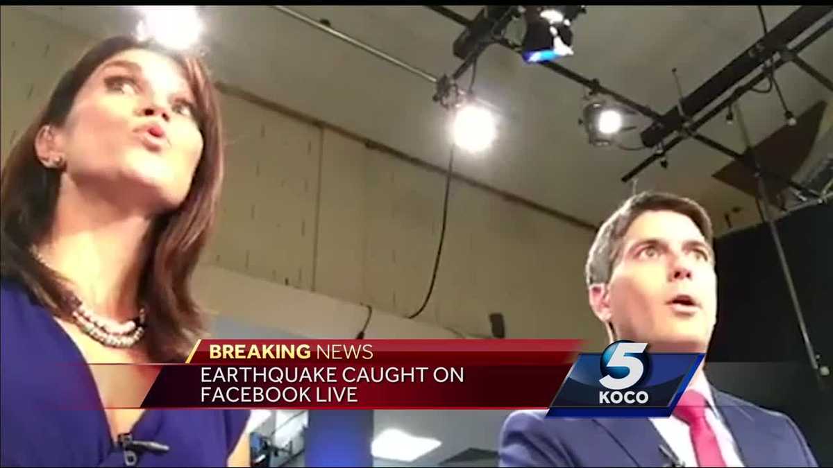 KOCO 5 anchors’ reactions to 4.2 magnitude quake captured on Facebook Live