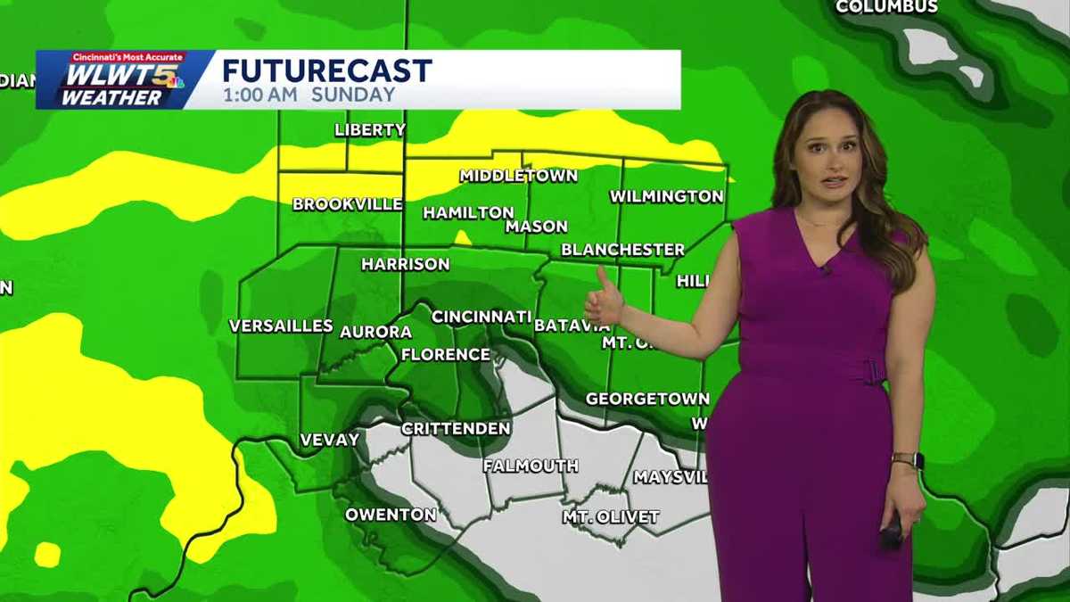 Rain moving across Greater Cincinnati