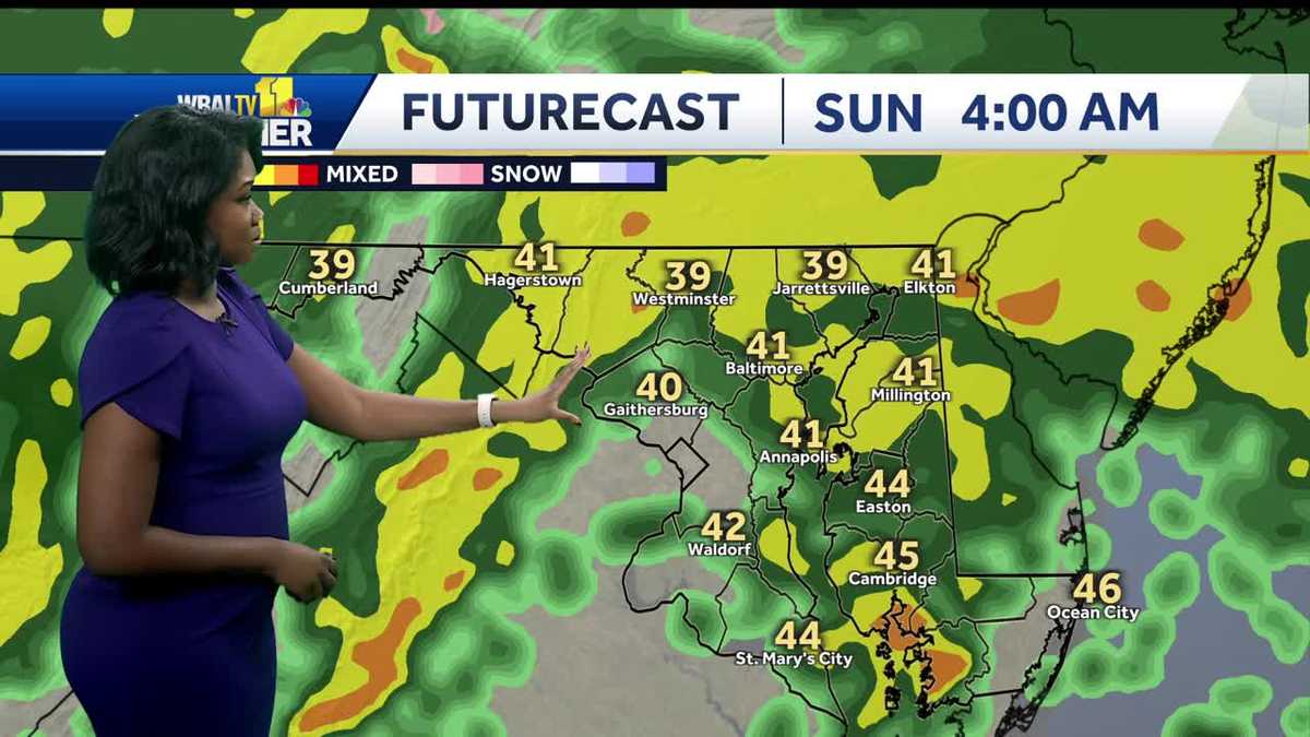 Warmer than usual Friday, rain for Ravens game