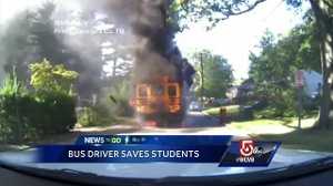 Driver saves 20 kids from burning school bus