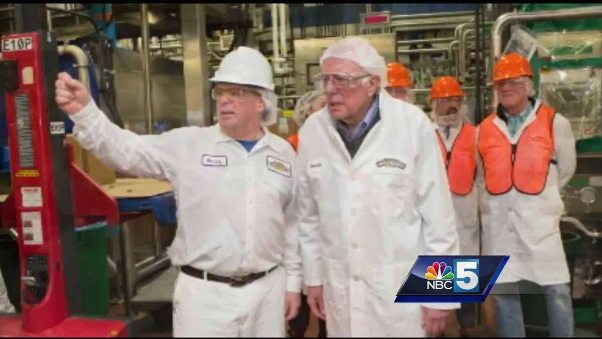 Sen. Bernie Sanders visits Ben & Jerry's factory during expansion