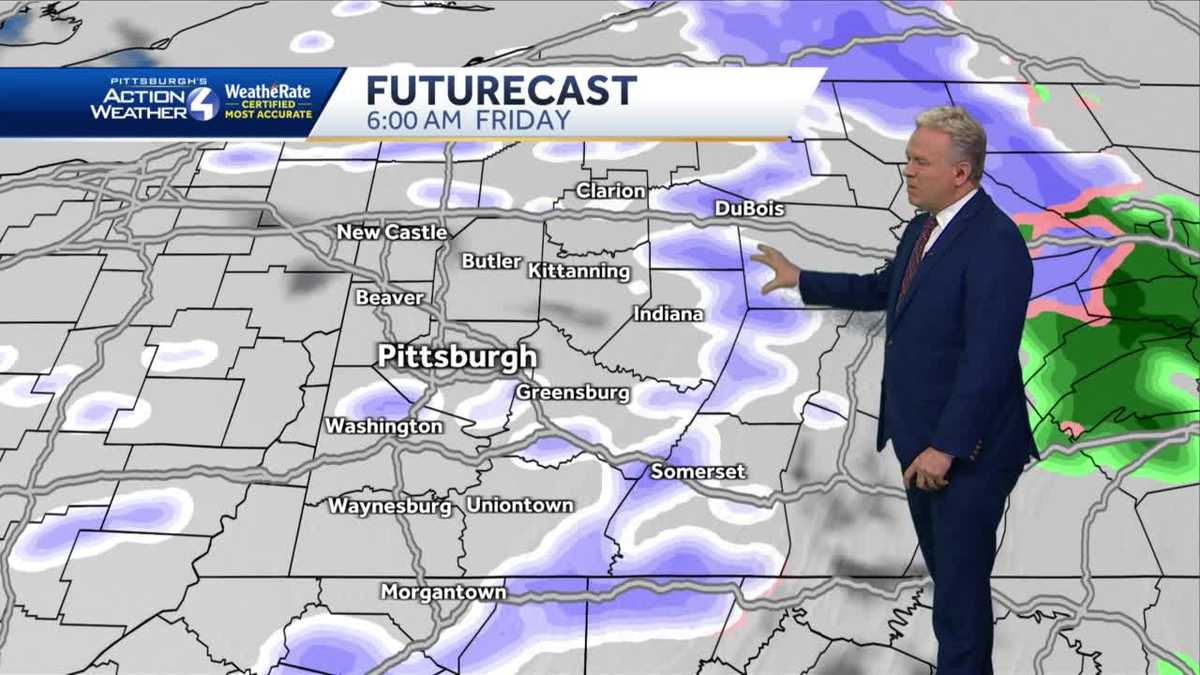 Scattered flurries Friday