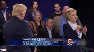 Body language expert gives Clinton edge in second debate