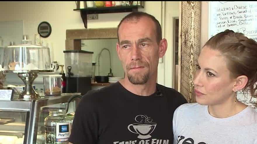 Couple who used to be homeless opens coffee shop