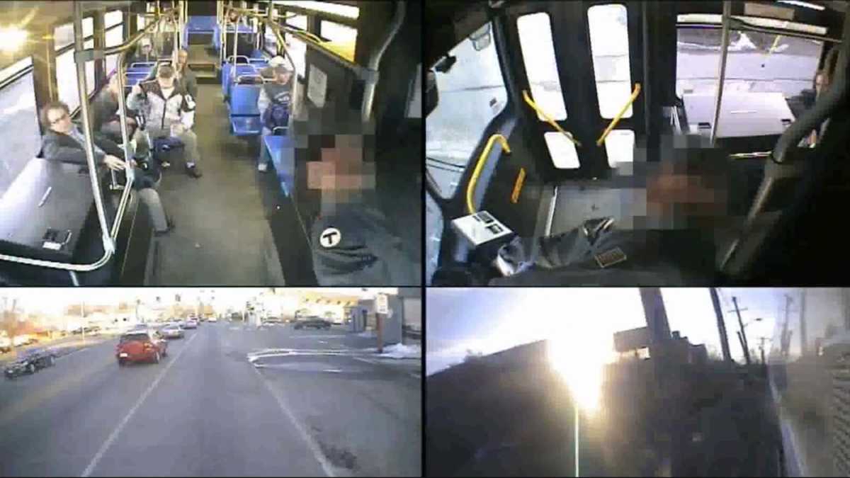 Passengers talk about stopping bus when driver falls ill