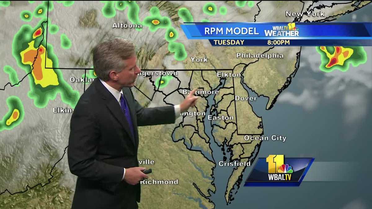 HOT Wednesday with isolated t'storms possible