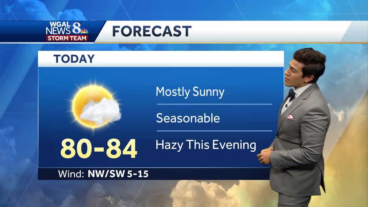 Warm Thursday, showers return Friday in south-central Pennsylvania