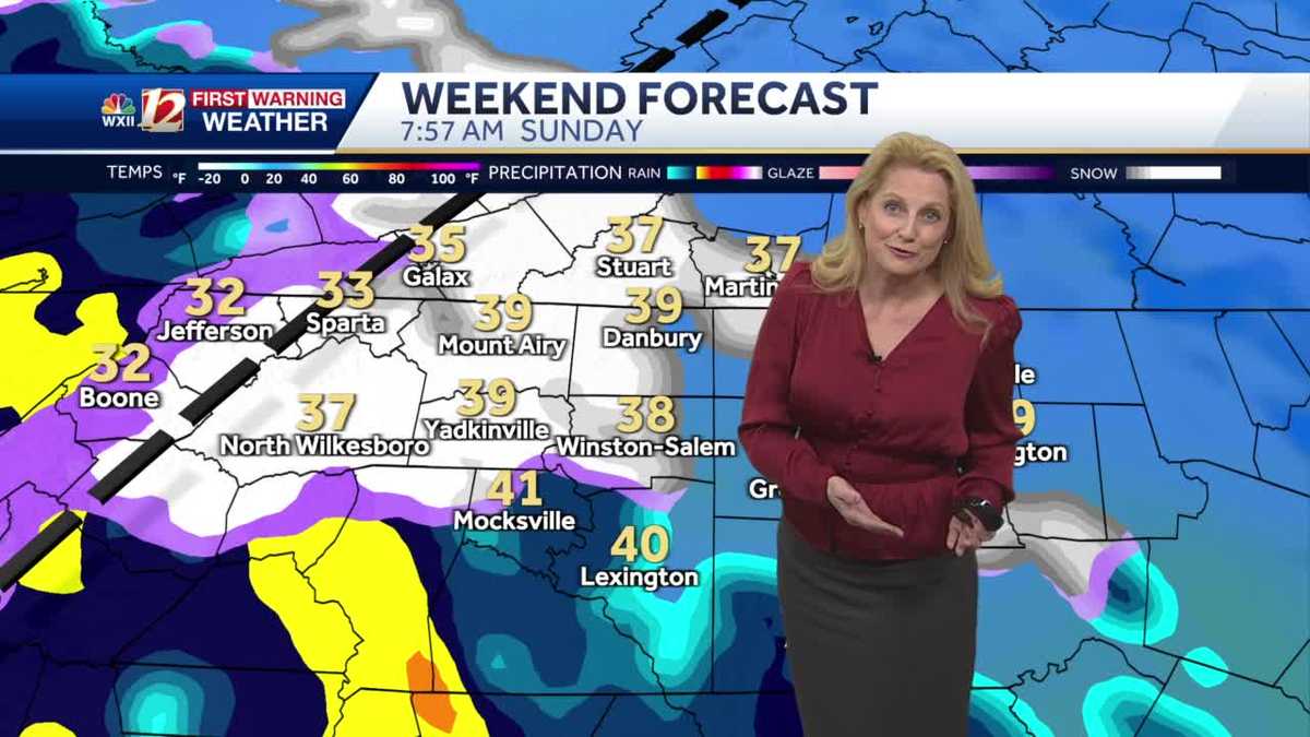 Windy on Saturday, wintry mix & rain Sunday in North Carolina
