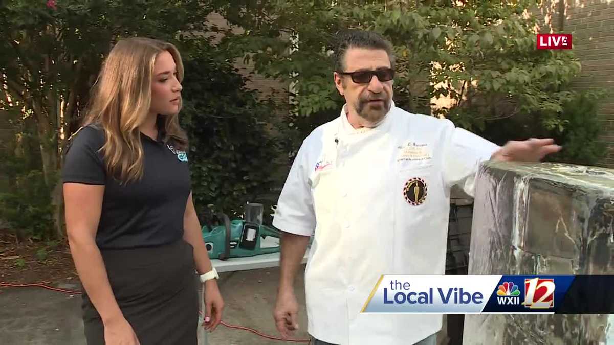 Ice carving with GTCC's Chef Al Romano