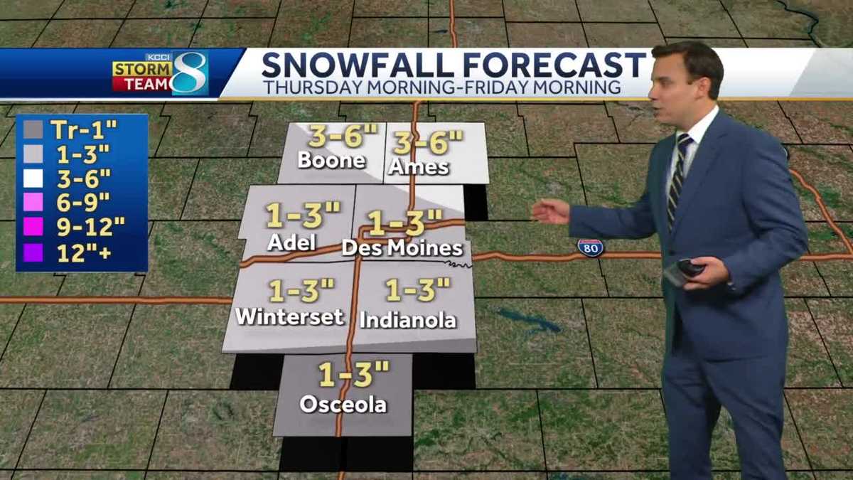 Snow on its way to Iowa