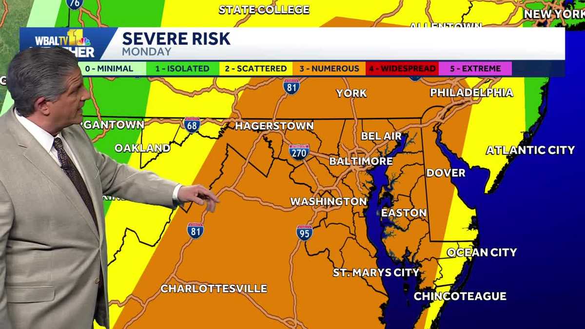 Calm Sunday expected before Monday storms
