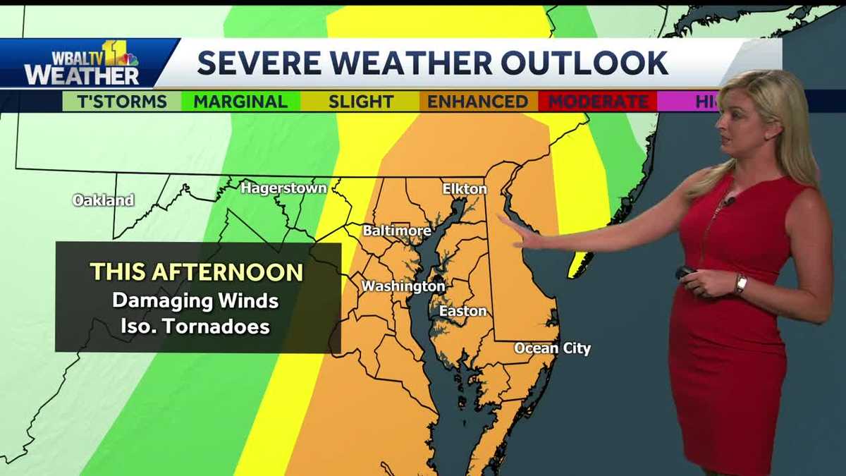 Enhanced severe weather risk Friday afternoon