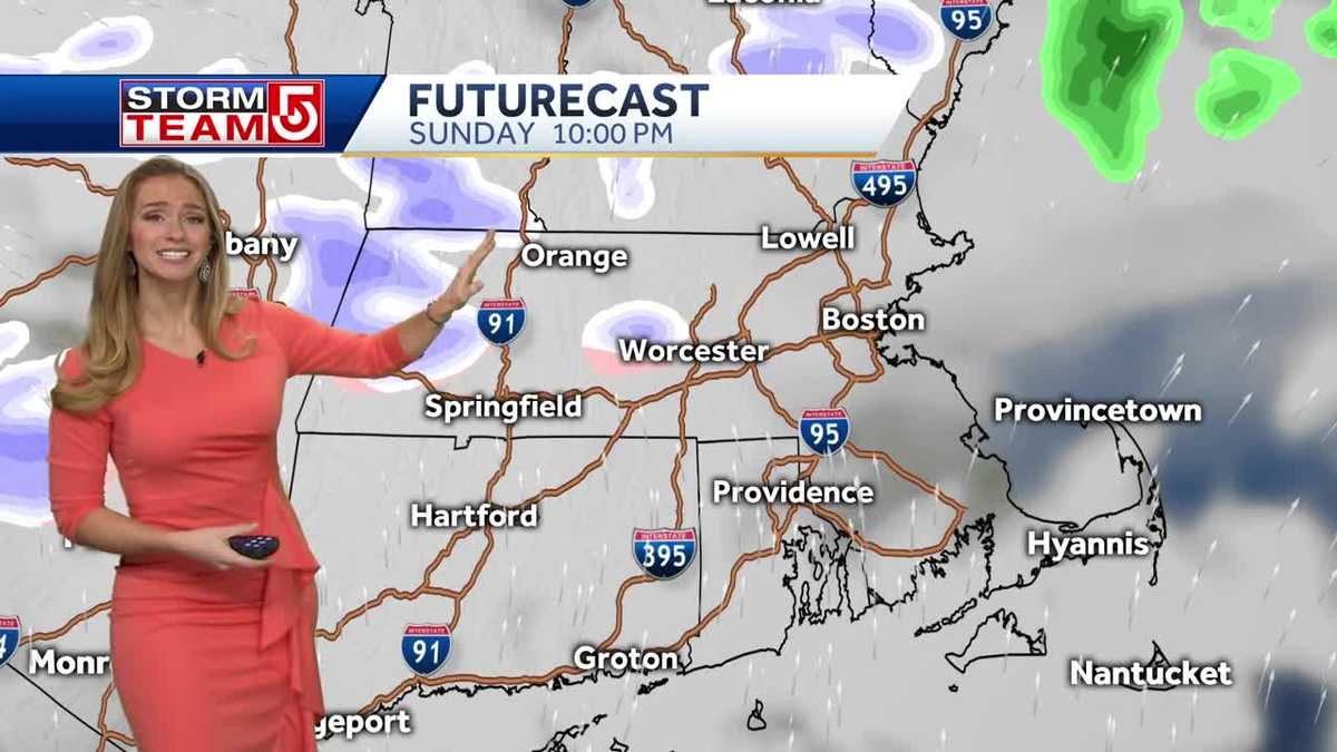 Video: Light, spotty snow possible Sunday night