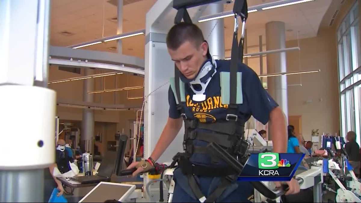 Paralyzed Cal rugby player works hard to rehab: 'There's hope'